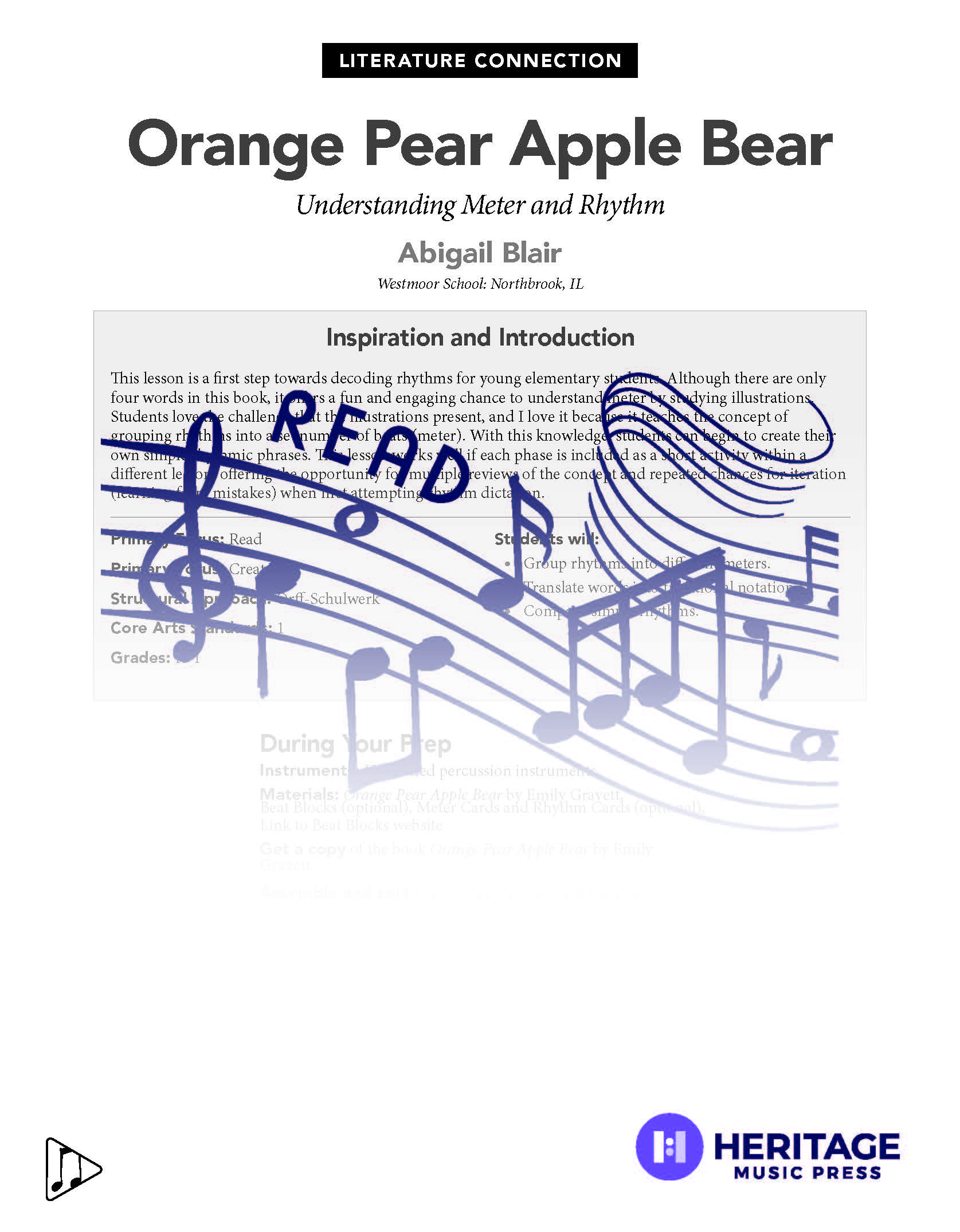 Orange Pear Apple Bear: Understanding Meter and Rhythm
